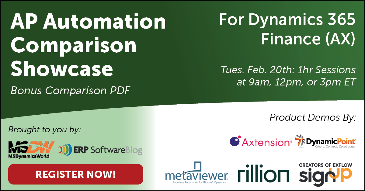 15 Lessons for Dynamics 365 Finance and AX Users at the AP Automation Comparison Showcase ...